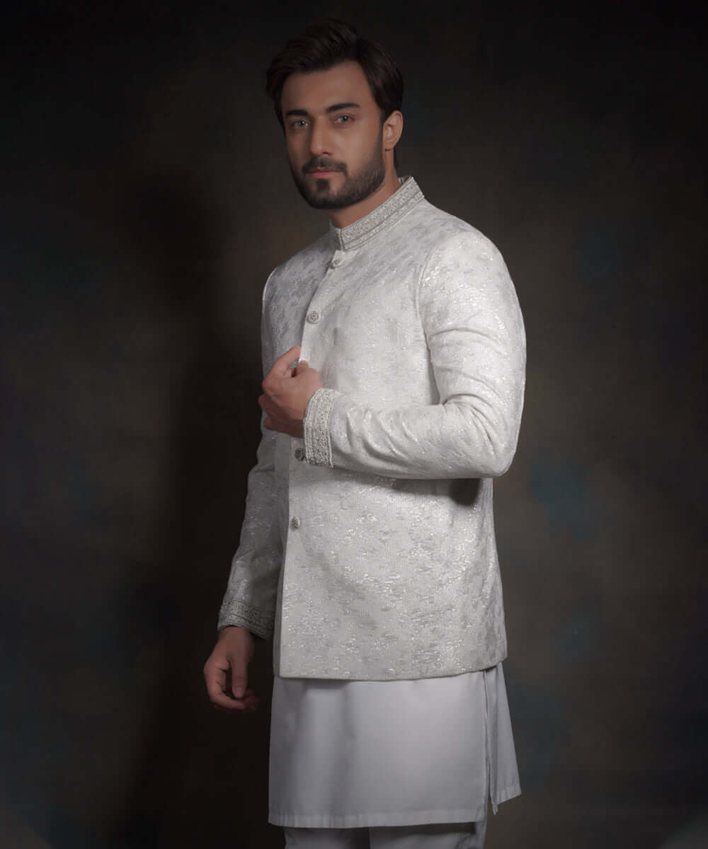 The Hero | Pure White Fitted Prince Jacket | Arsalan Iqbal – The house ...